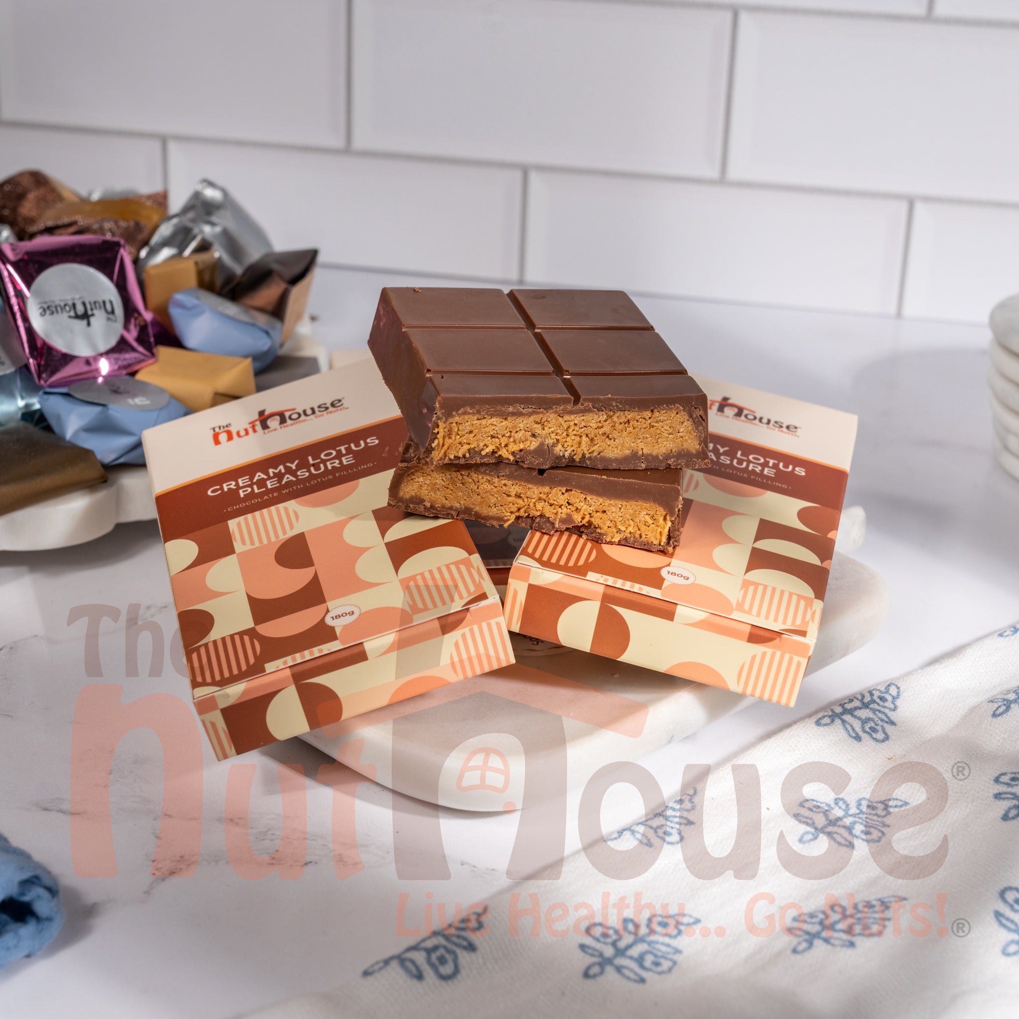 Creamy Lotus Dubai Chocolate Bar - The Nut House