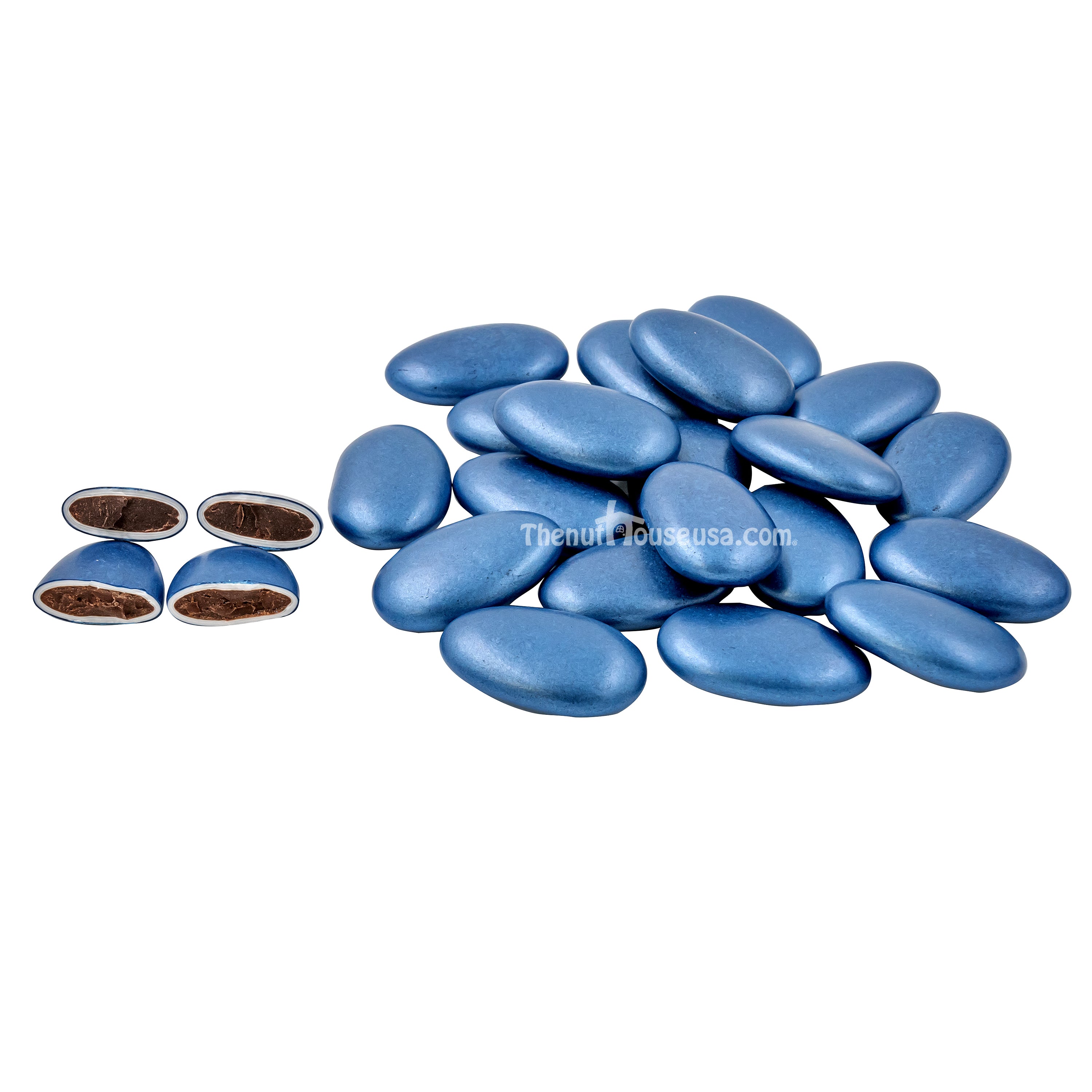 Navy Blue Almond Shaped Chocolates – The Nut House