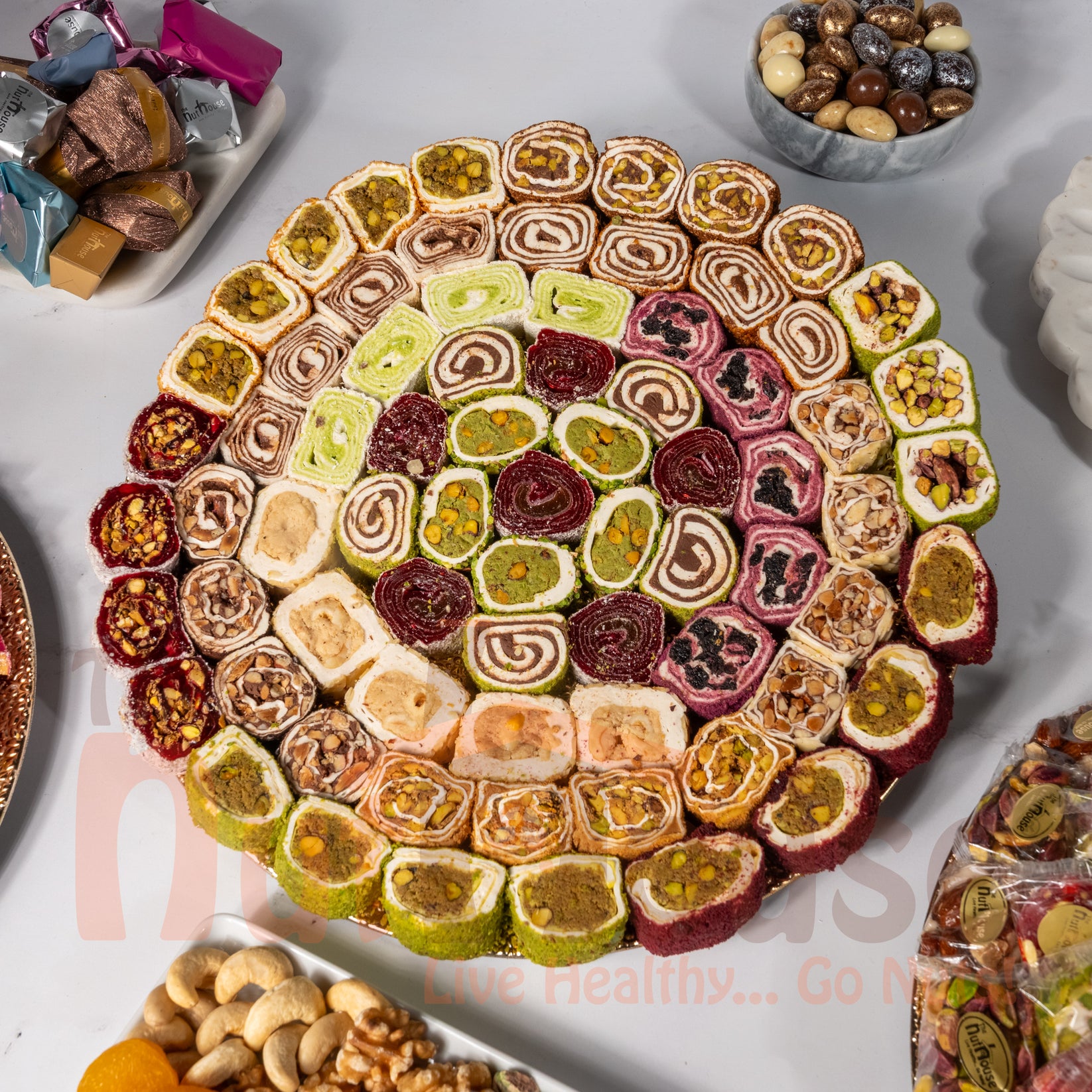 Wrapped Turkish Delights Gift Tray - The Nut House