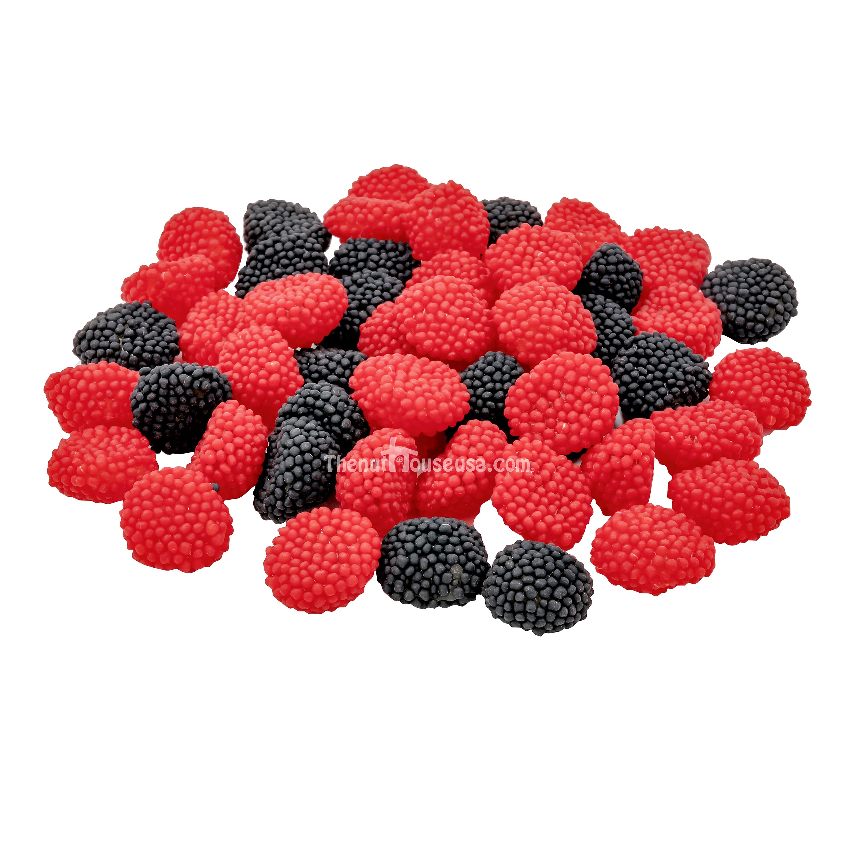 Crunchy Red & Black Gummies - The Nut House