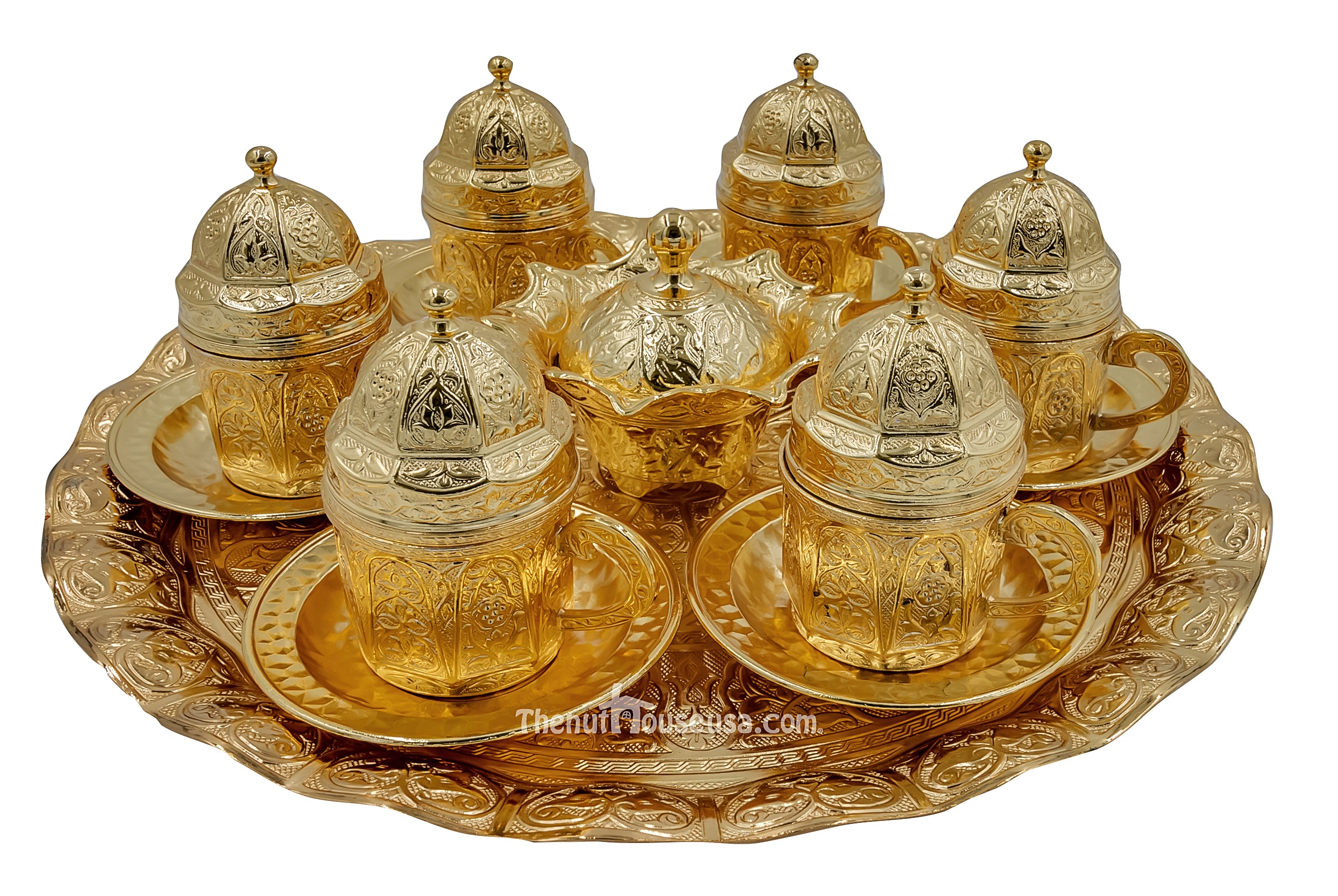 Gold Turkish Coffee set 24008 – The Nut House