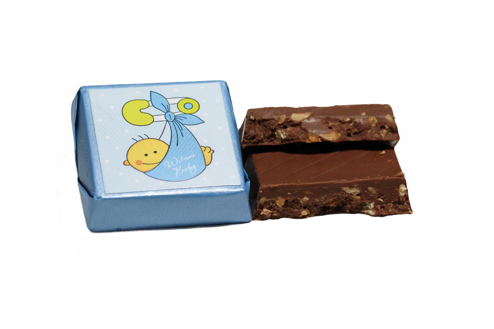 Welcome Baby Boy Chocolate Crushed Nuts & Hazelnut Cream - The Nut House
